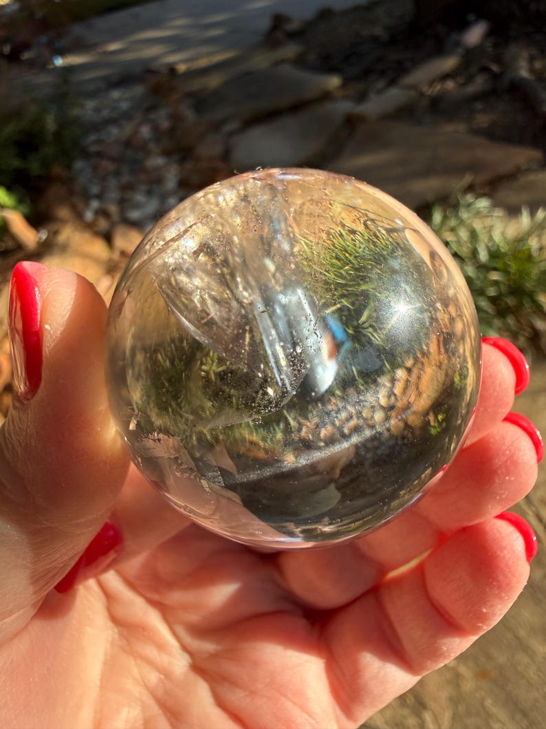 Phantom 6.1” Lemurian Quartz Sphere, New, High Vibration Crystals ...