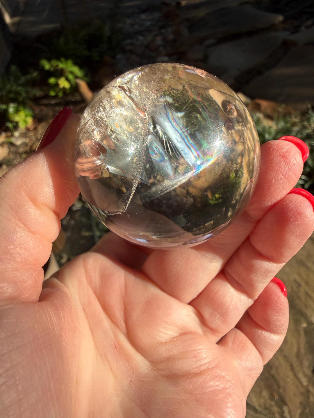 Phantom 6.1” Lemurian Quartz Sphere, New, High Vibration Crystals ...
