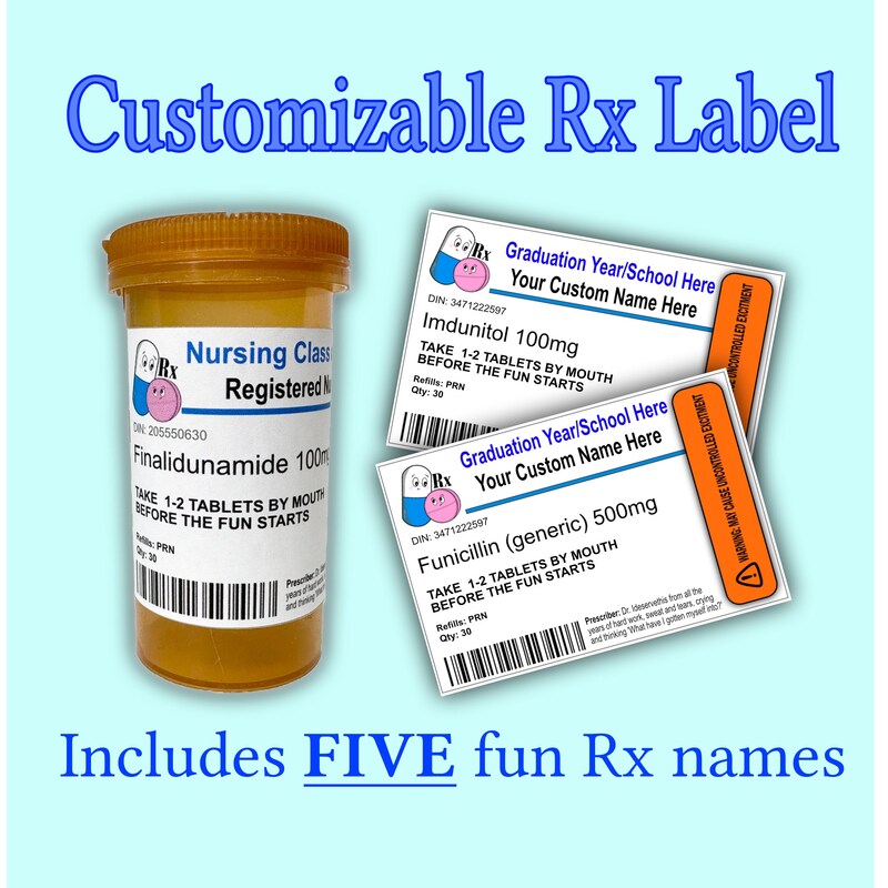 Rx Label - Etsy