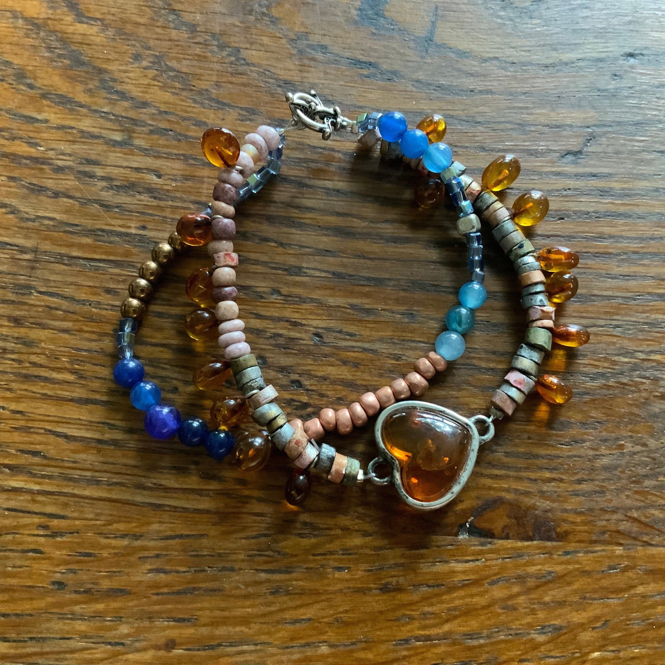 Two Strand Heart Bracelet - Etsy