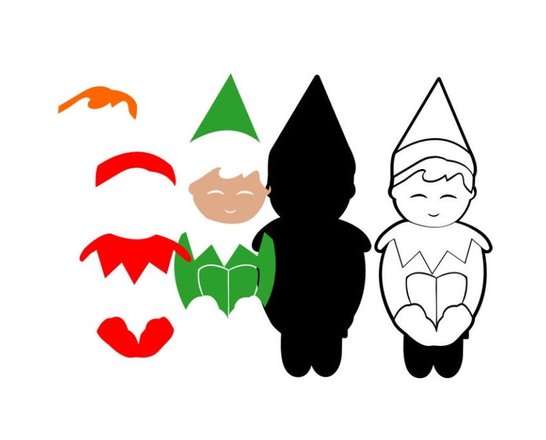 Elf Christmas Svg Cut Files - Etsy