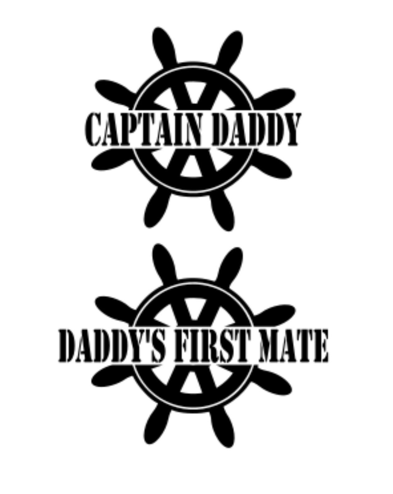 Captain Daddy Svg Png Daddy's First Mate Svg Png Captain Daddy Cut ...