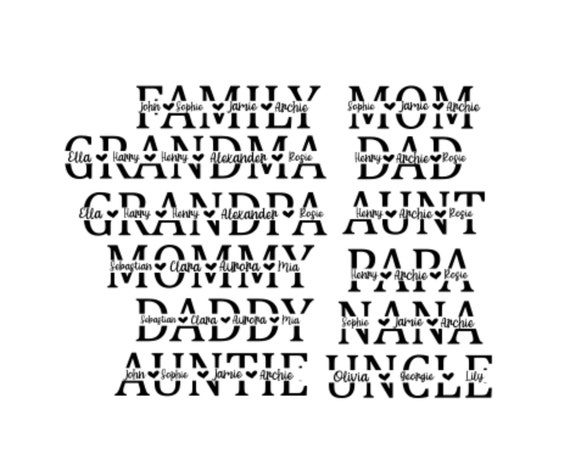 Family Monogram Svg Cut Files - Etsy