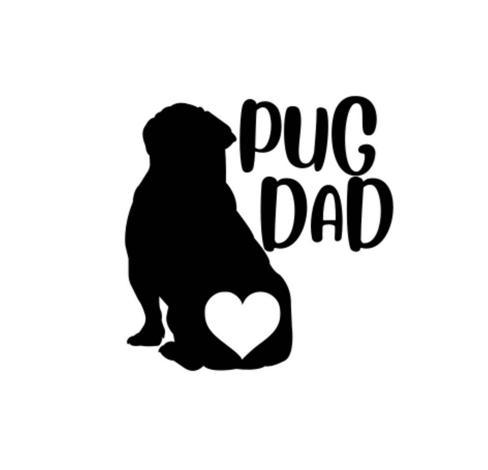Pug Dad Svg Cut Files - Etsy
