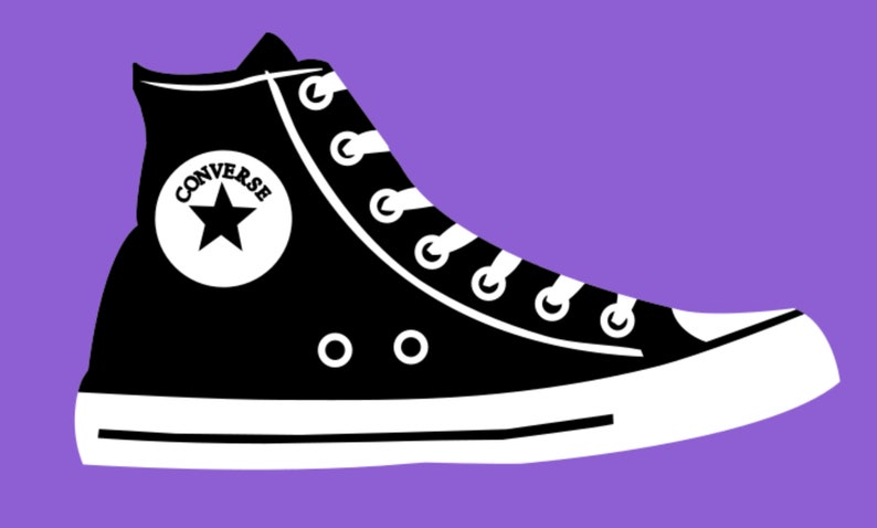 CONVERSE Shoes Svg Png Vector Image Layered Clip Art - Etsy
