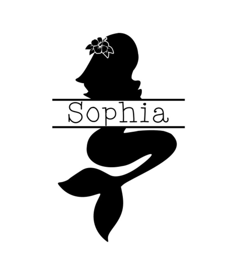 Mermaid Monogram Cut Files Mermaid Monogram Svg Png Mermaid Name Svg ...