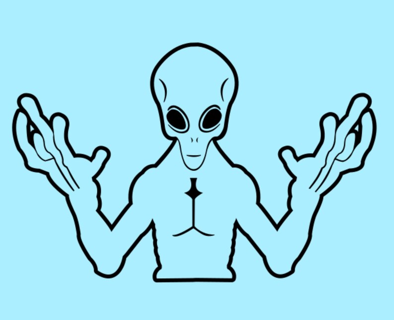 Alien Outline Svg Cut Files - Etsy UK