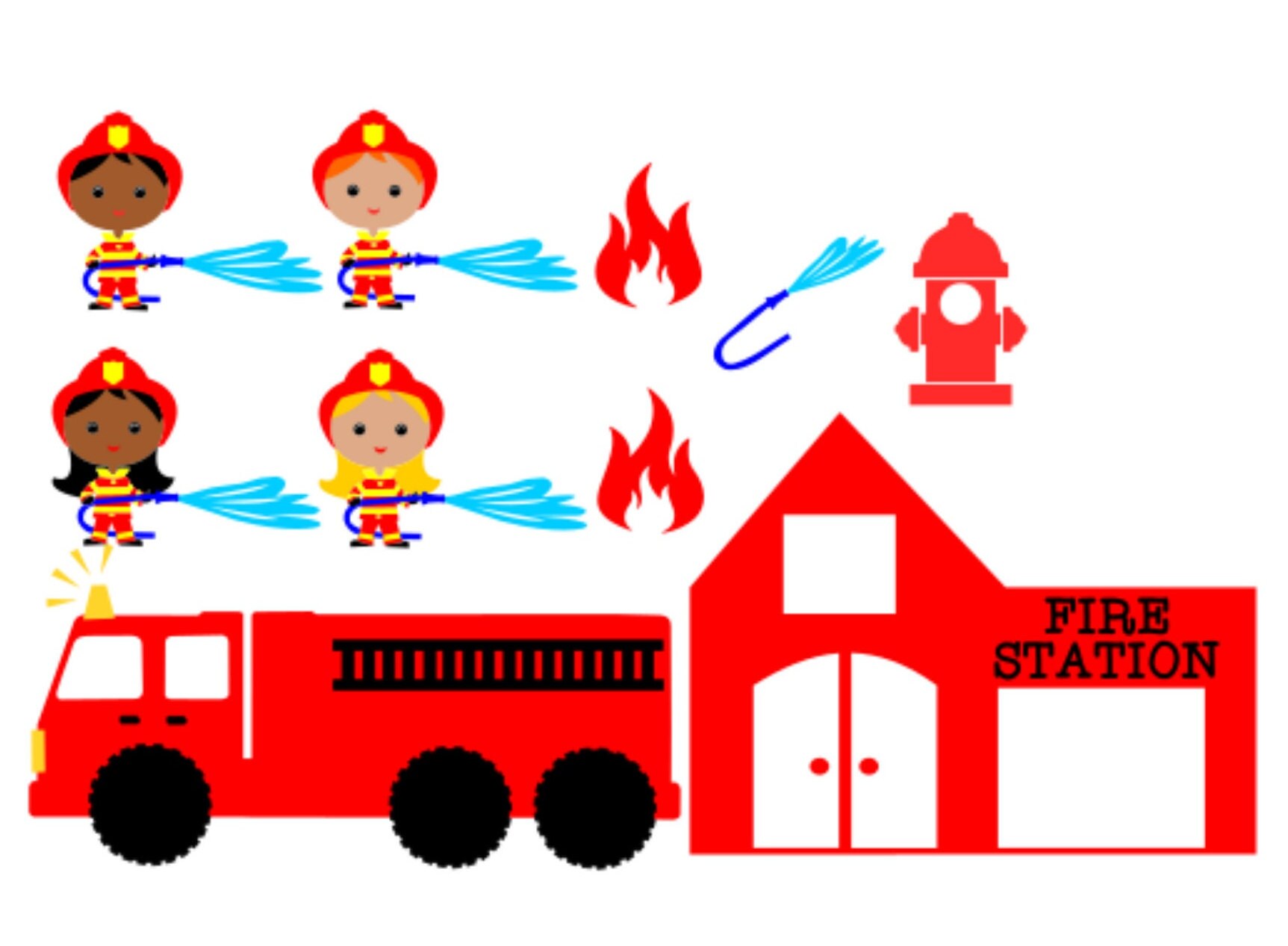 Bombero svg estación de bomberos svg cortar archivos - Etsy México