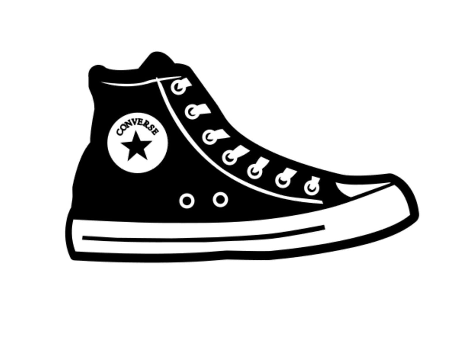 Converse Outline Svg Cut Files - Etsy