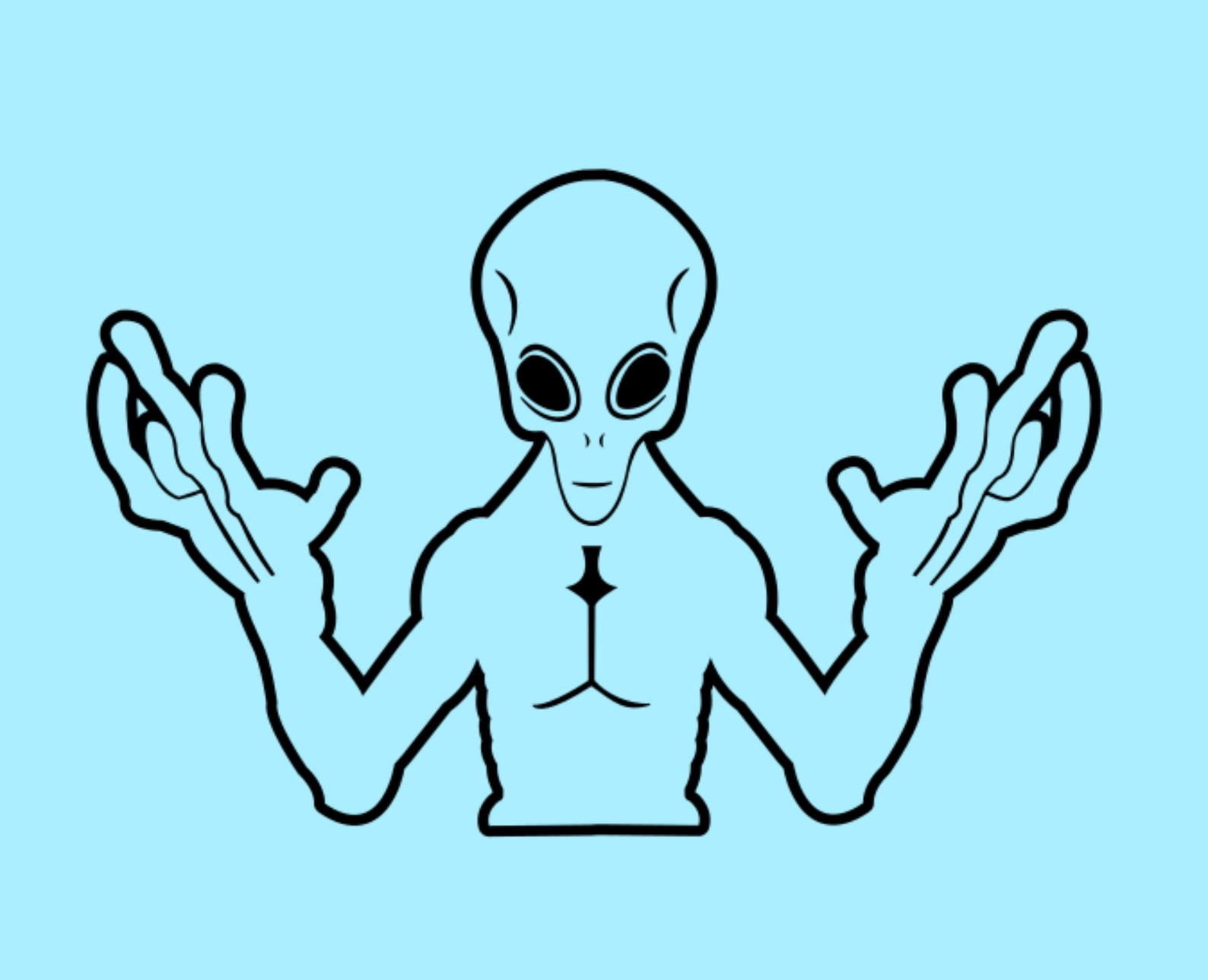 Alien Outline Svg Cut Files - Etsy