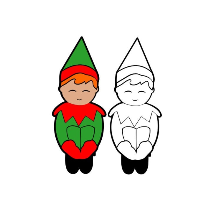 Elf Christmas Svg Cut Files - Etsy