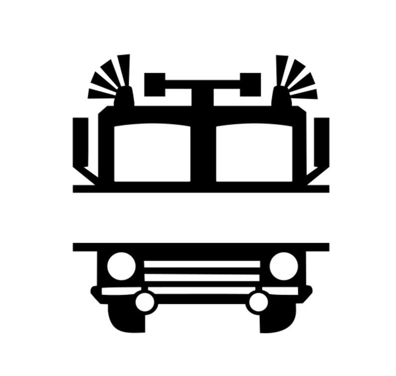Fire Truck Monogram Svg Cut Files - Etsy