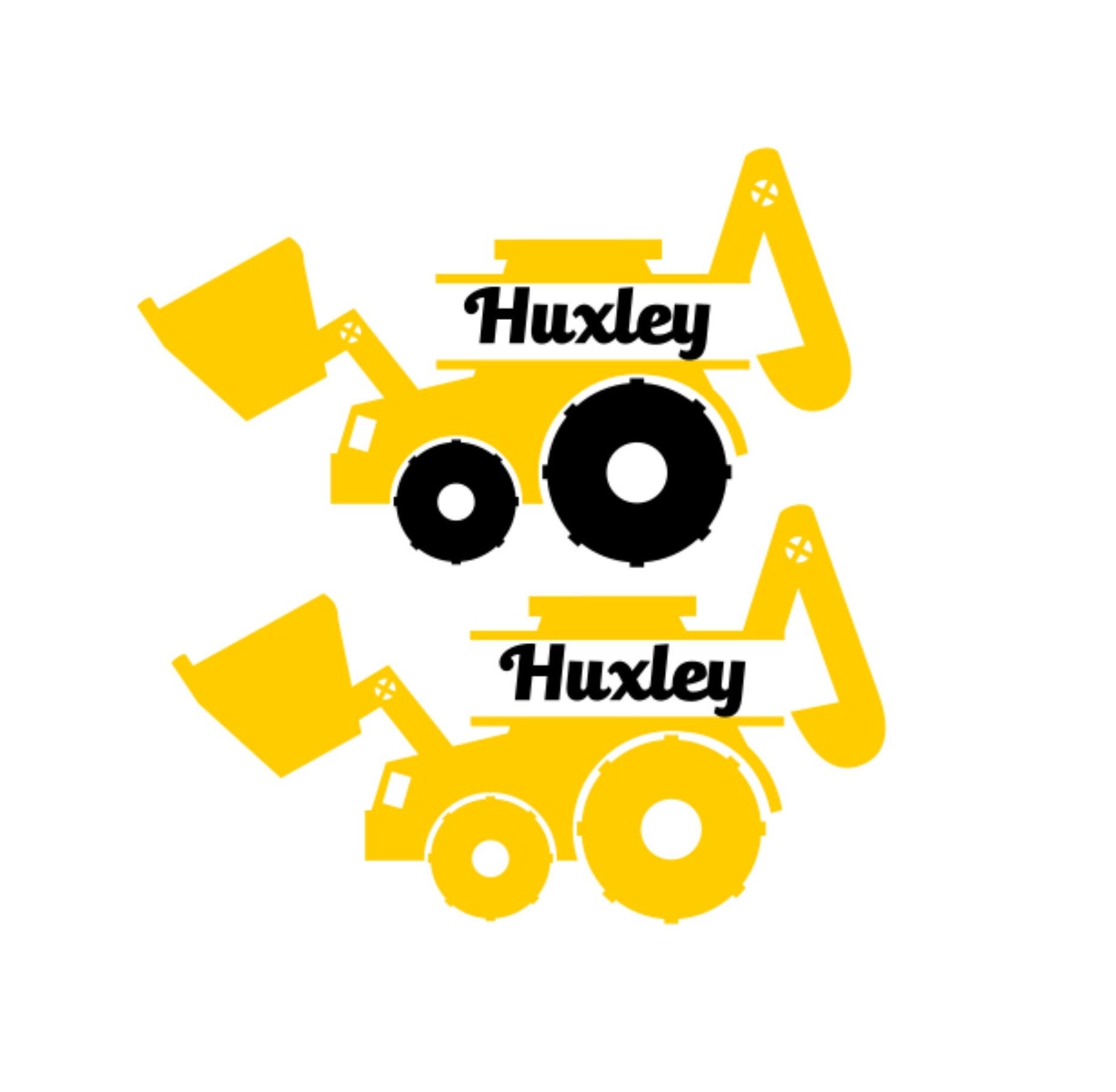 Digger Monogram Svg Cut Files - Etsy