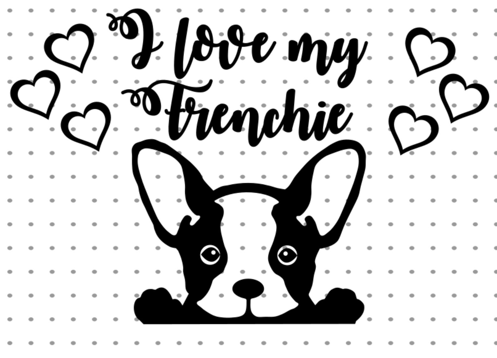 I Love My Frenchie Svg French Bulldog Svg Cut Files Vector Image - Etsy