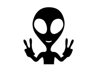 Peace Alien Svg | Etsy