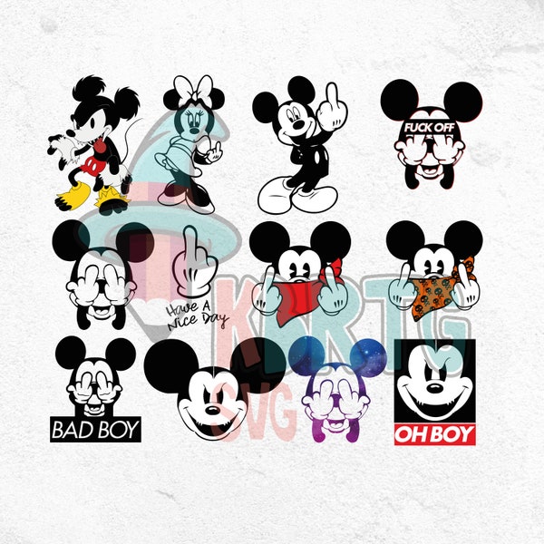 Mickey Middle Finger - Etsy
