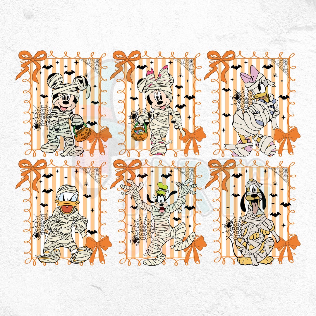 Mickey & Minnie Mummy Halloween PNG: Magical Castle Sublimation ...