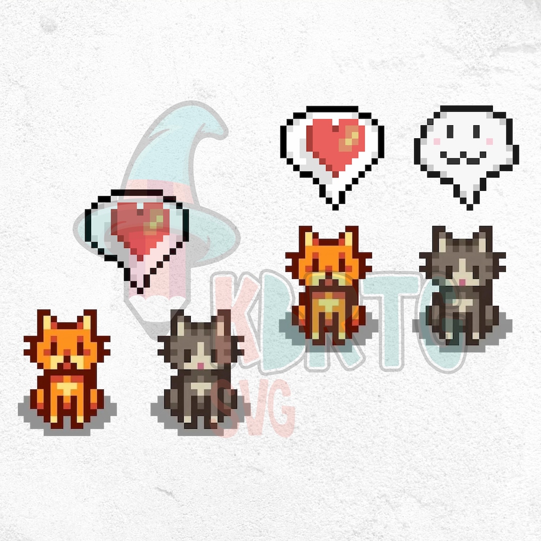 Cat Stardew Valley PNG Bundle, Gift for Him and Her, Video Game Art ...