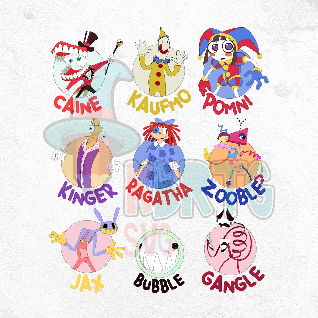 Amazing Digital Circus PNG Bundle, Digital Circus, Pomni, Jax, Kaufmo ...