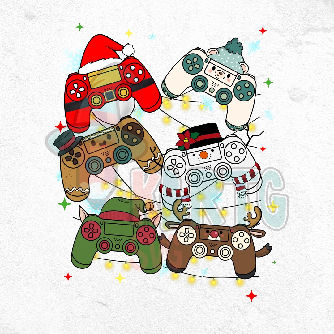 Christmas Controller Png, Christmas Gaming Png, Video Game Christmas ...