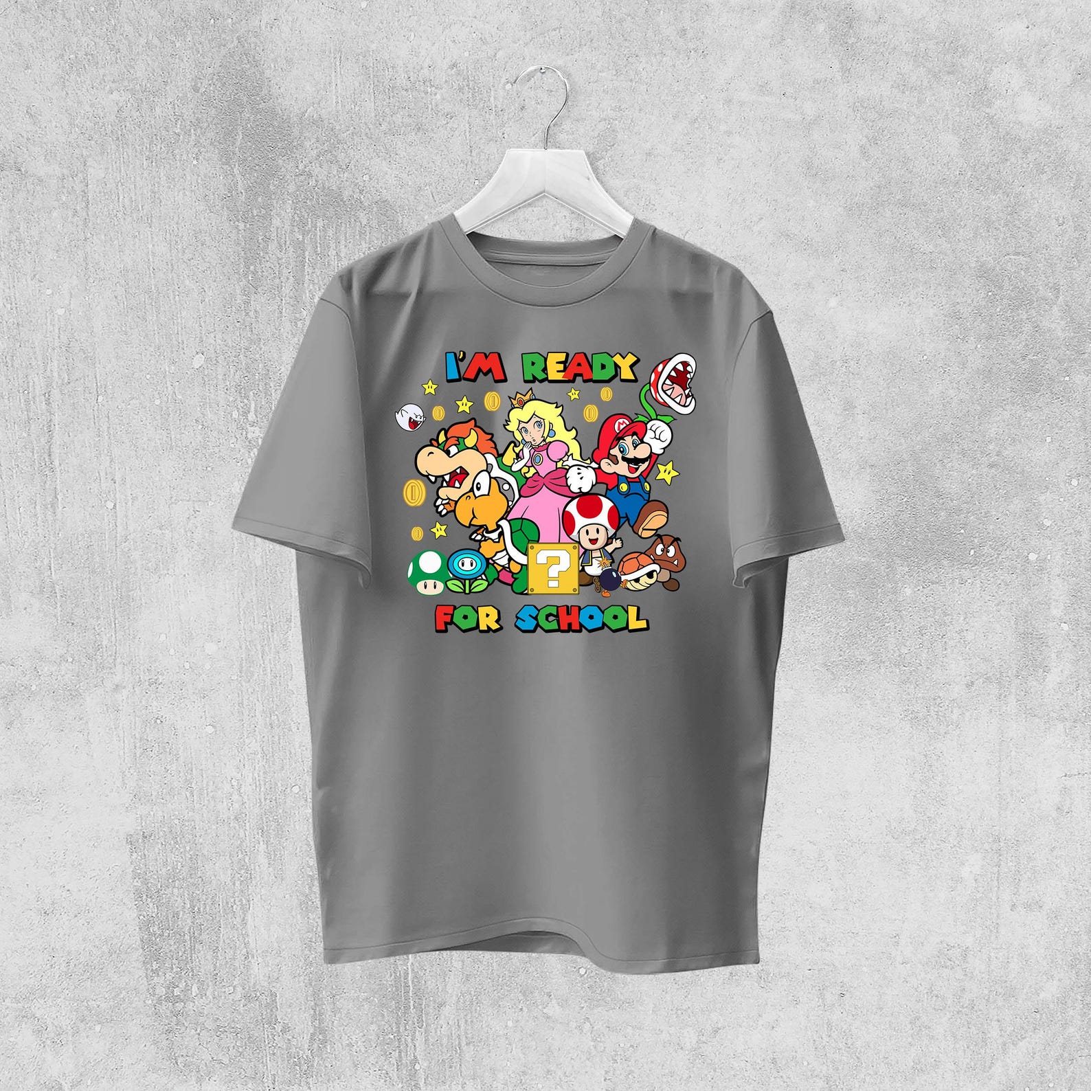 I'm Ready for School Mario Png, Funny Mario Back to School Png, First ...