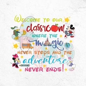 Welcome Classroom Adventure PNG: Teacher Back to School (digital ...