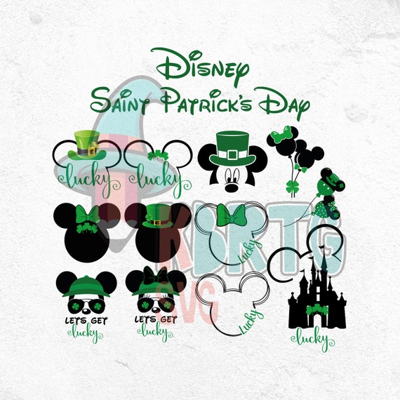 Saint Patricks Day Mickey Mouse PNG Bundle Saint Patricks Day | Etsy
