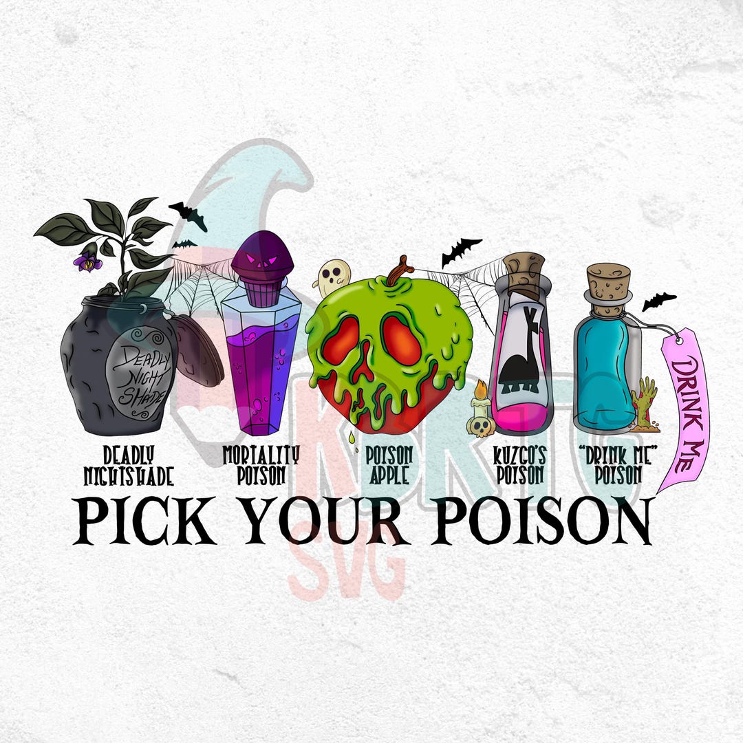 Villain Potions PNG, Pick Your Poison, Halloween Clipart (digital ...
