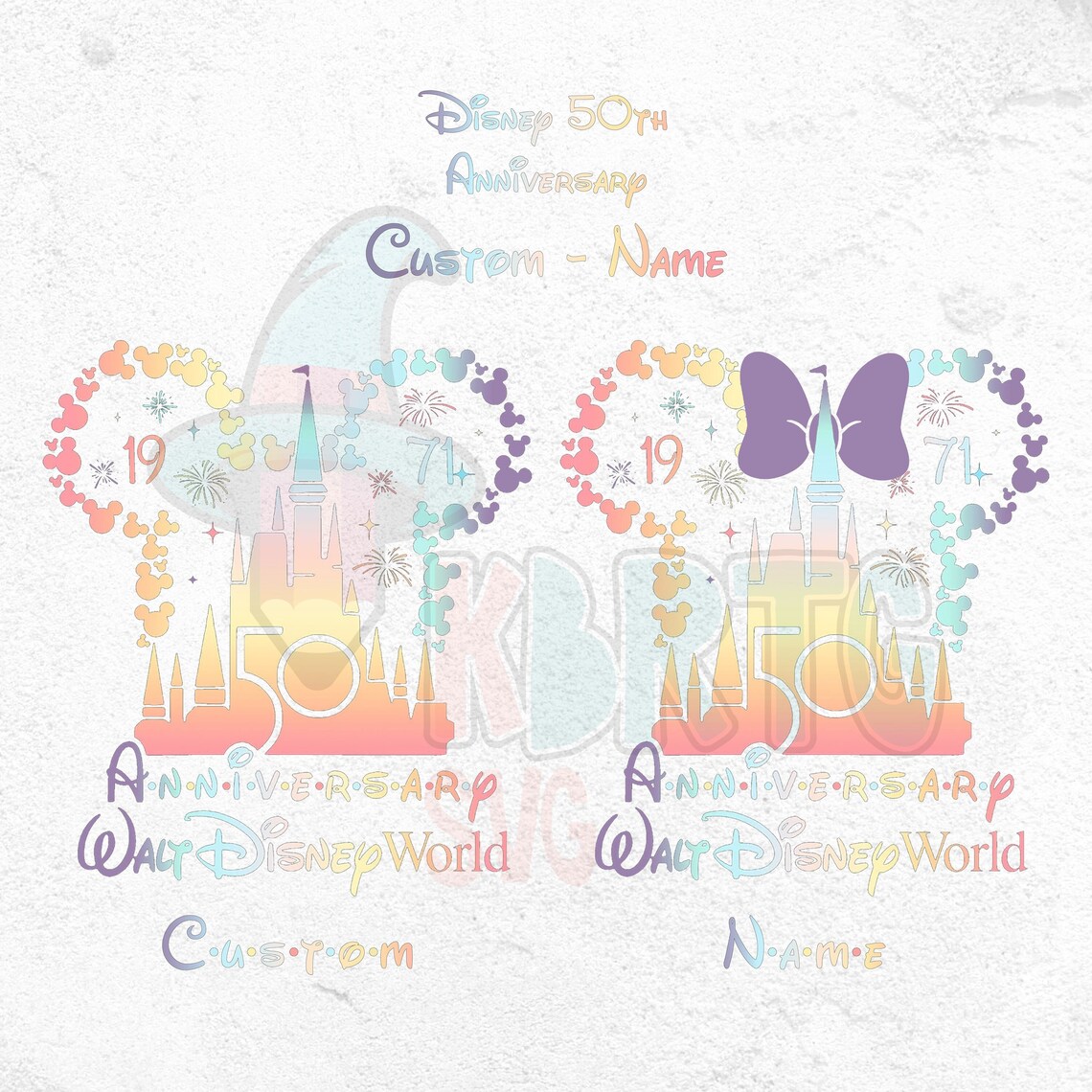 Custom Mouse Png 50th Years of Magic Castle Anniversary Png - Etsy