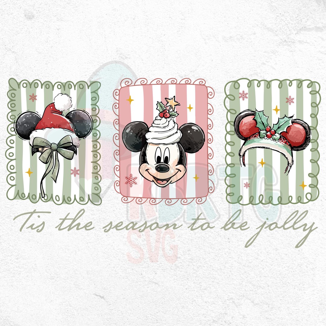 Christmas Mickey and Friends Frame PNG: Holiday Designs (digital ...