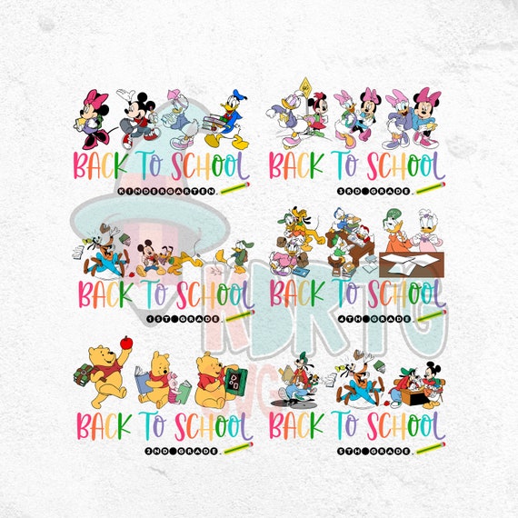 Mouse Back to School PNG Bundle Kindergarten Preschool - Etsy