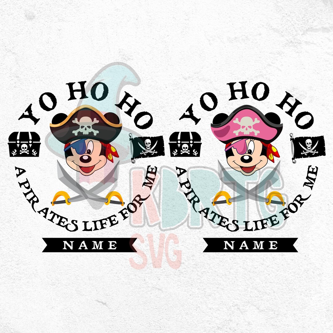 Custom Mickey Minnie Pirates Family PNG: Personalized Pirate Design ...