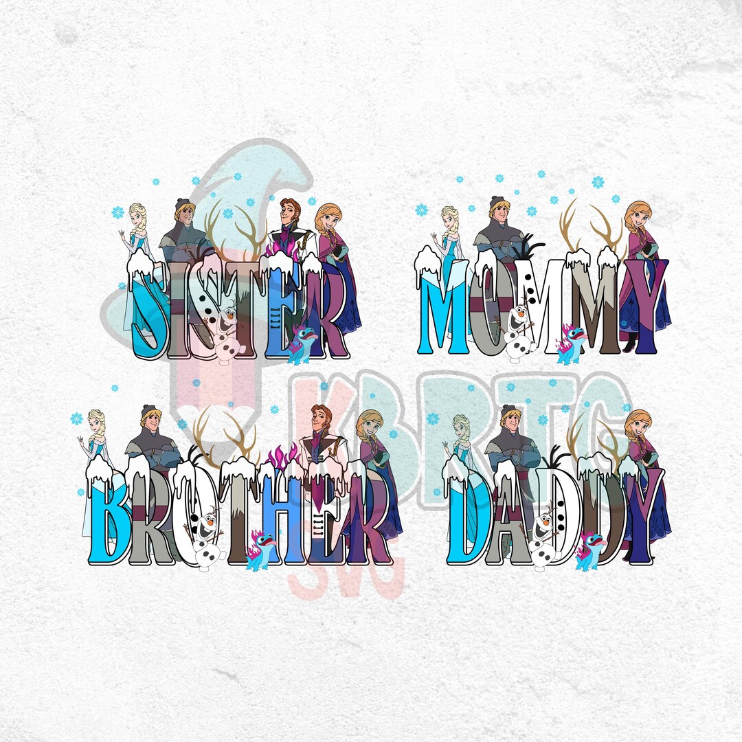 Frozen Family Vacation PNG Bundle: Custom 2025 Design (digital Download ...