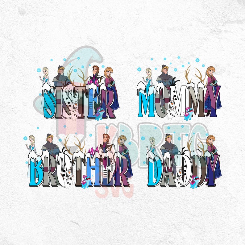 Frozen Family Vacation PNG Bundle: Custom 2025 Design (digital Download ...