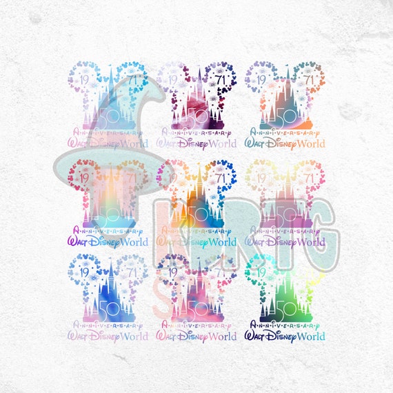 Magical Castle Gradient Design Png 50th Years of Magic Castle - Etsy