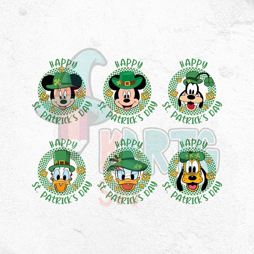 Saint Patricks Day Mickey Mouse PNG Bundle, Saint Patricks Day Castle ...