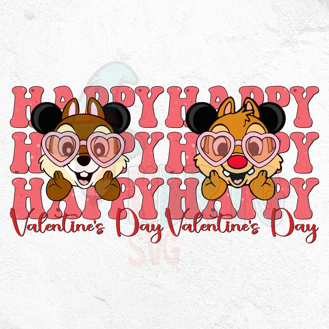 Happy Couple Valentine's Day Png, Chipmunk Valentine Png, Chip and Dale ...