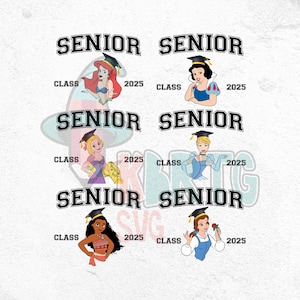 Princess Graduation PNG Bundle: Senior 2026, Tassel to Castle (digital ...