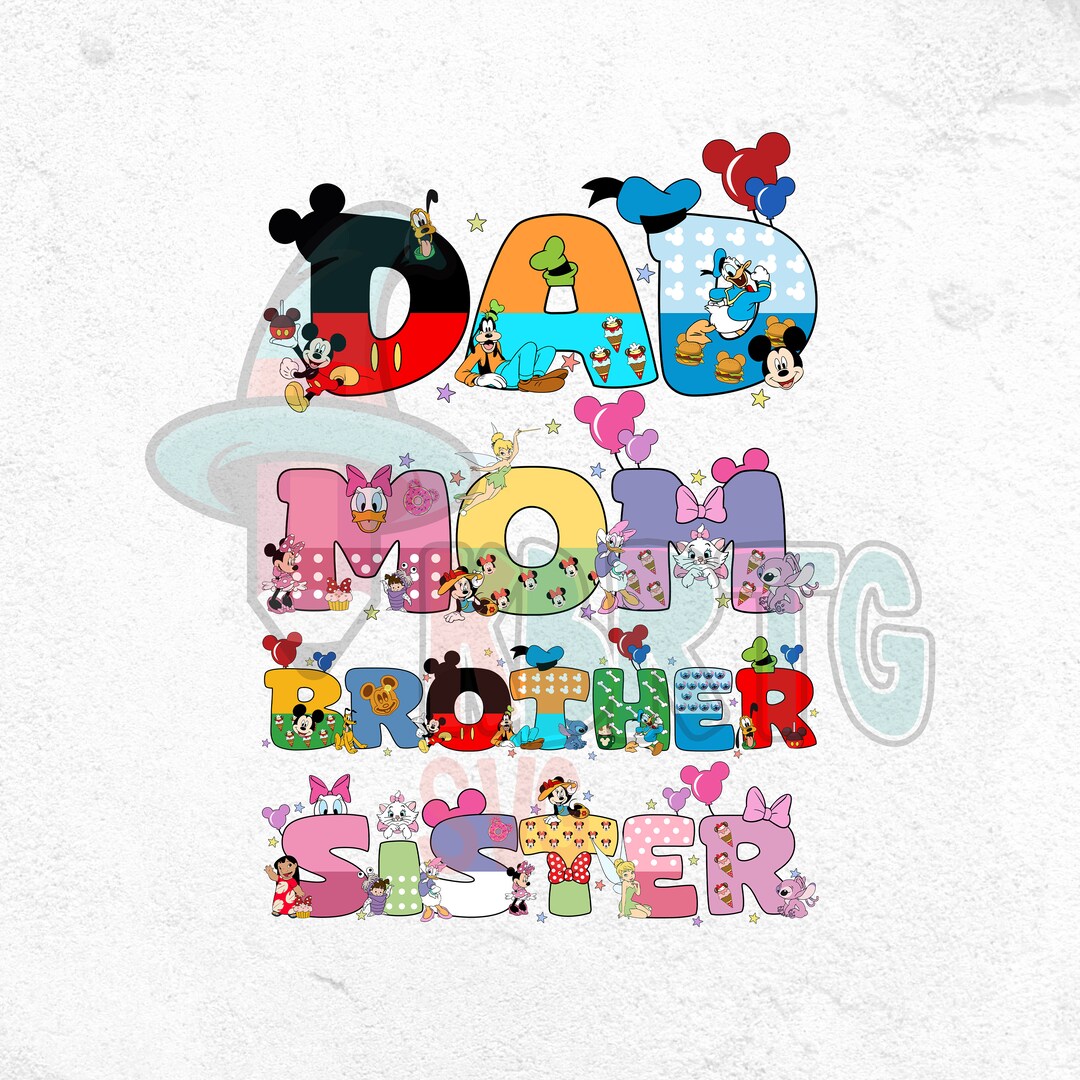 Mickey Dad Png, Minnie Mom Png, Mama Schwester, Daddy Bruder ...