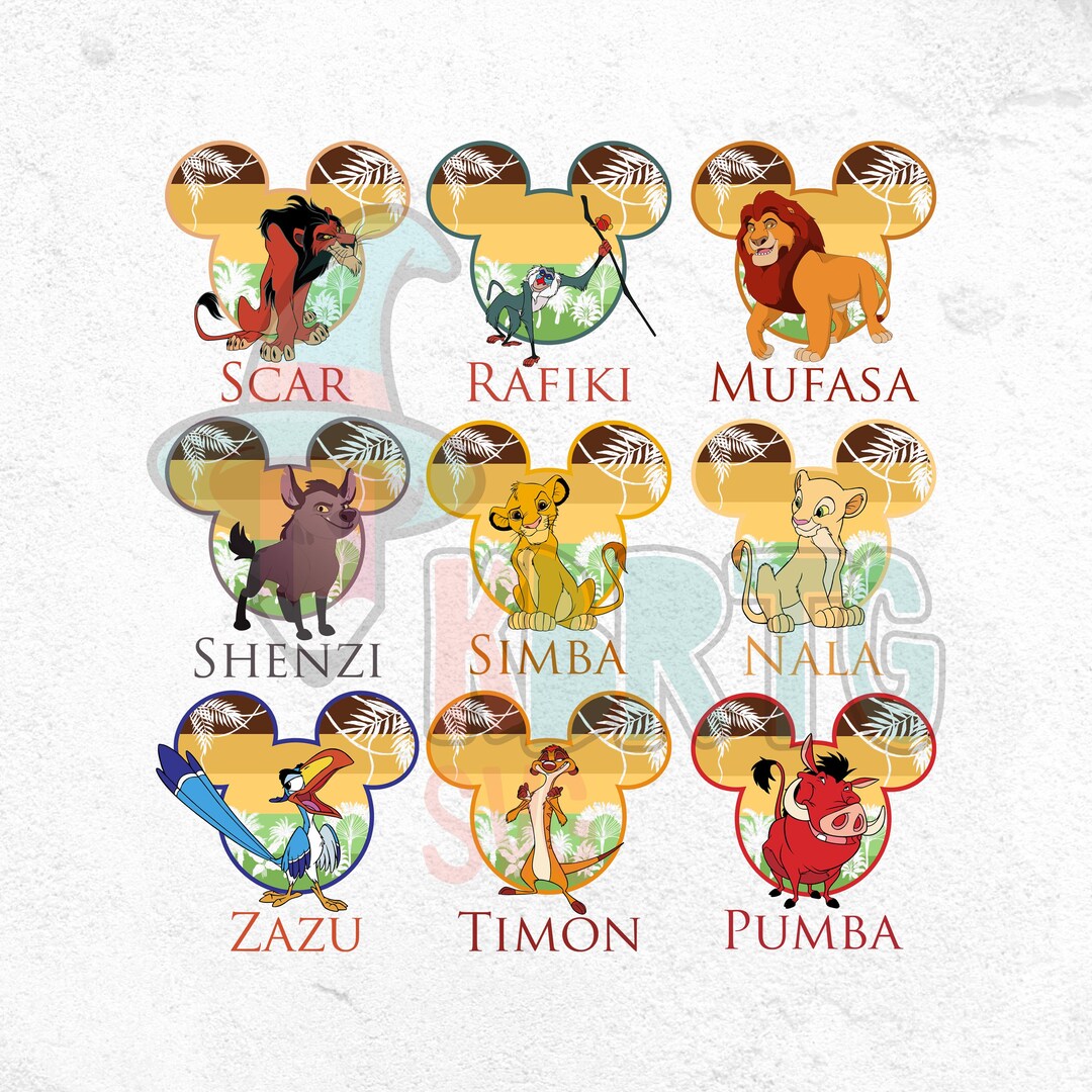 Animal Kingdom Bundle Png, Family Safari Tour Png, Leopard Mouse Head ...