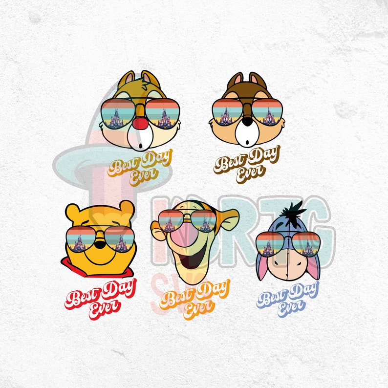 Best Day Ever Png Best Summer Ever PNG Bundle Pooh Tiger - Etsy