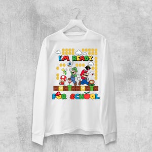 I'm Ready for School Mario Png, Funny Mario Back to School Png, First ...