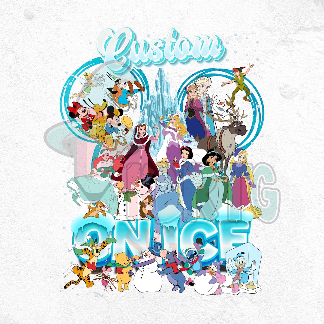 Mickey sobre hielo personalizado 2026 (Png), Familia a juego, Castillo ...