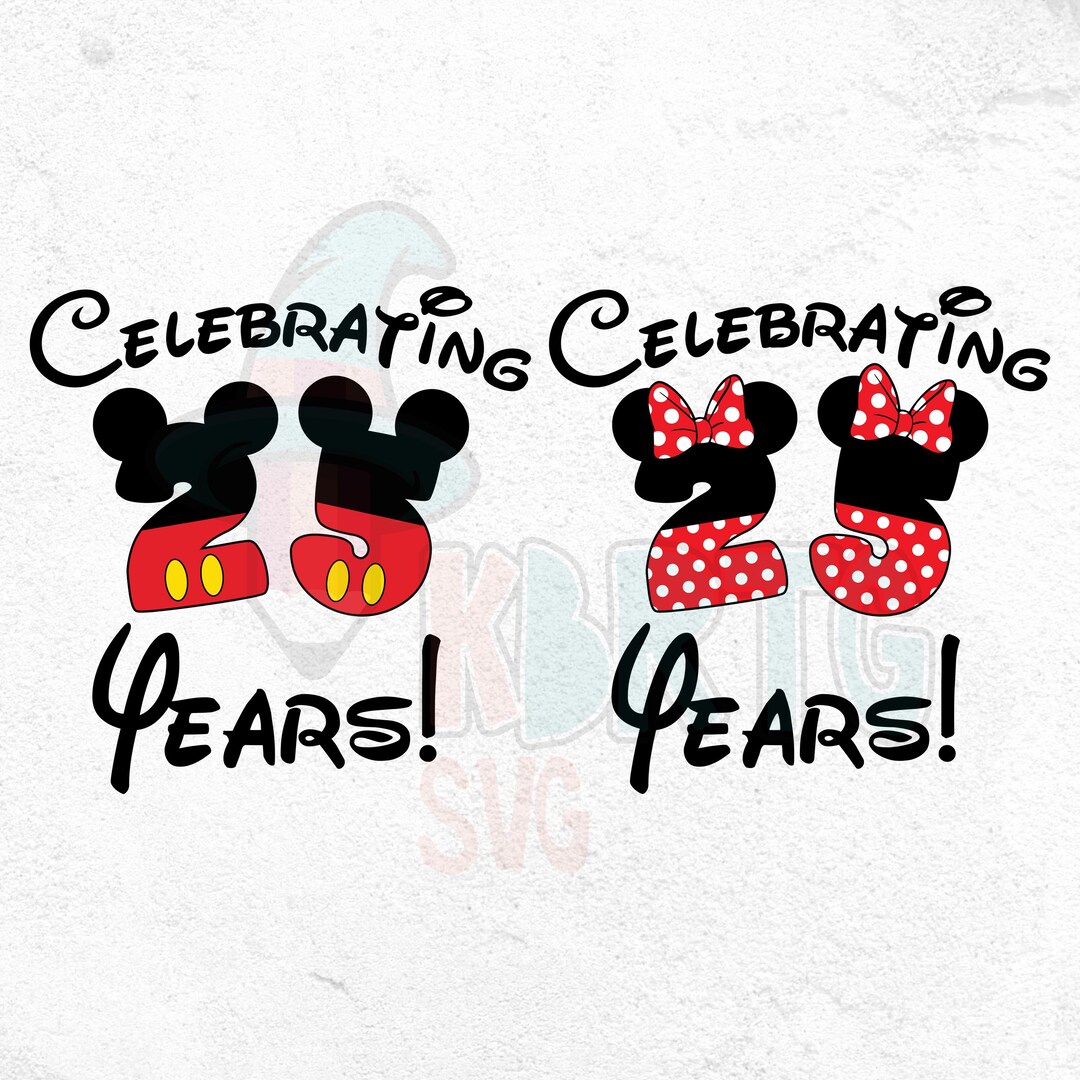 Personalized Anniversary PNG: Mickey & Minnie - Celebrating Magical ...