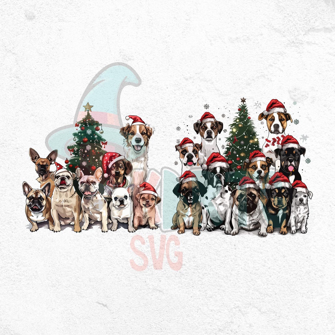 Dog Christmas Lights Png, Funny Dog Christmas Design, Dog Mom Christmas ...