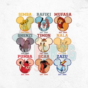 The Lion King Movie Characters PNG: Simba, Nala, Timon, Pumbaa (digital ...