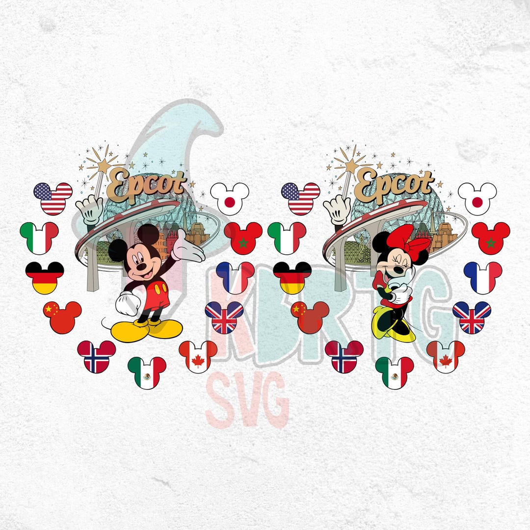 Mickey and Friends Epcot PNG: Family Vacation Design (digital Download ...