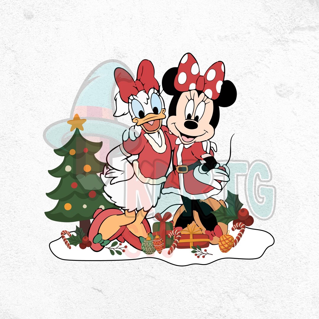 Minnie & Daisy Christmas PNG, Holiday Sublimation (digital Download ...
