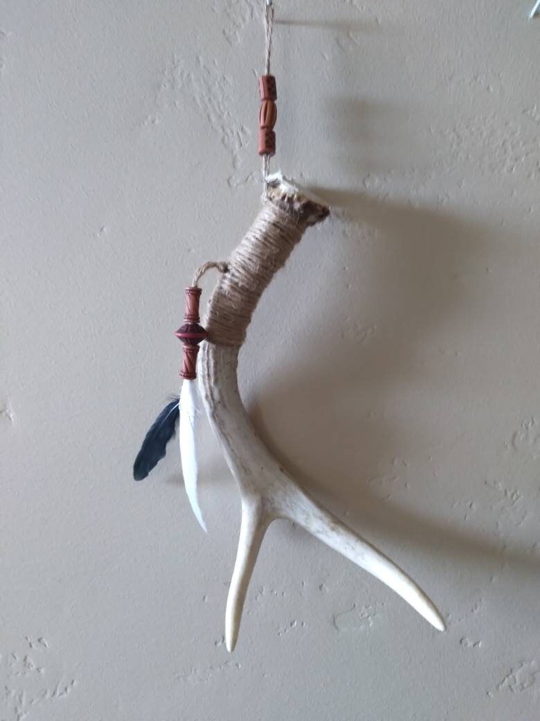 Native American Themed Antler Art. Hanging or Decorating - Etsy