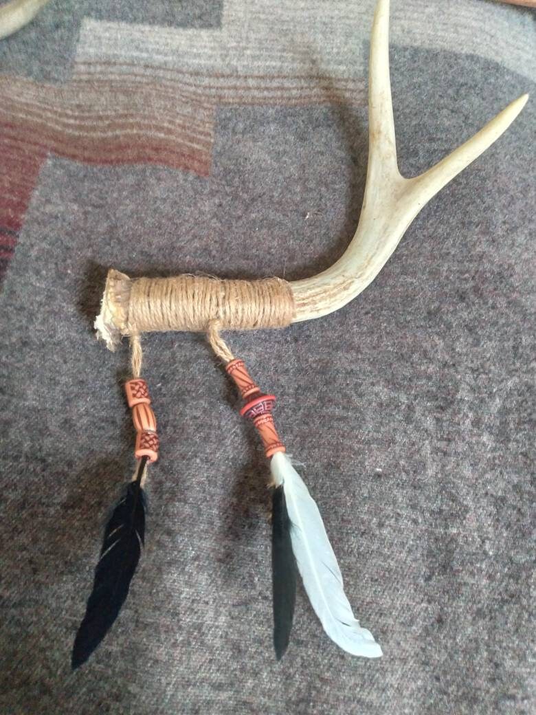 Native American Themed Antler Art. Hanging or Decorating - Etsy